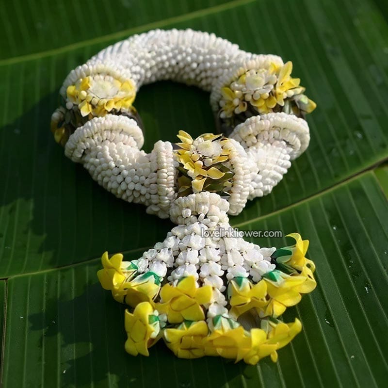 พวงมาลัยขนาดใหญ่สีเหลือง Ga 36 พวงมาลัยขนาดใหญ่สีเหลือง - Love Link Flower